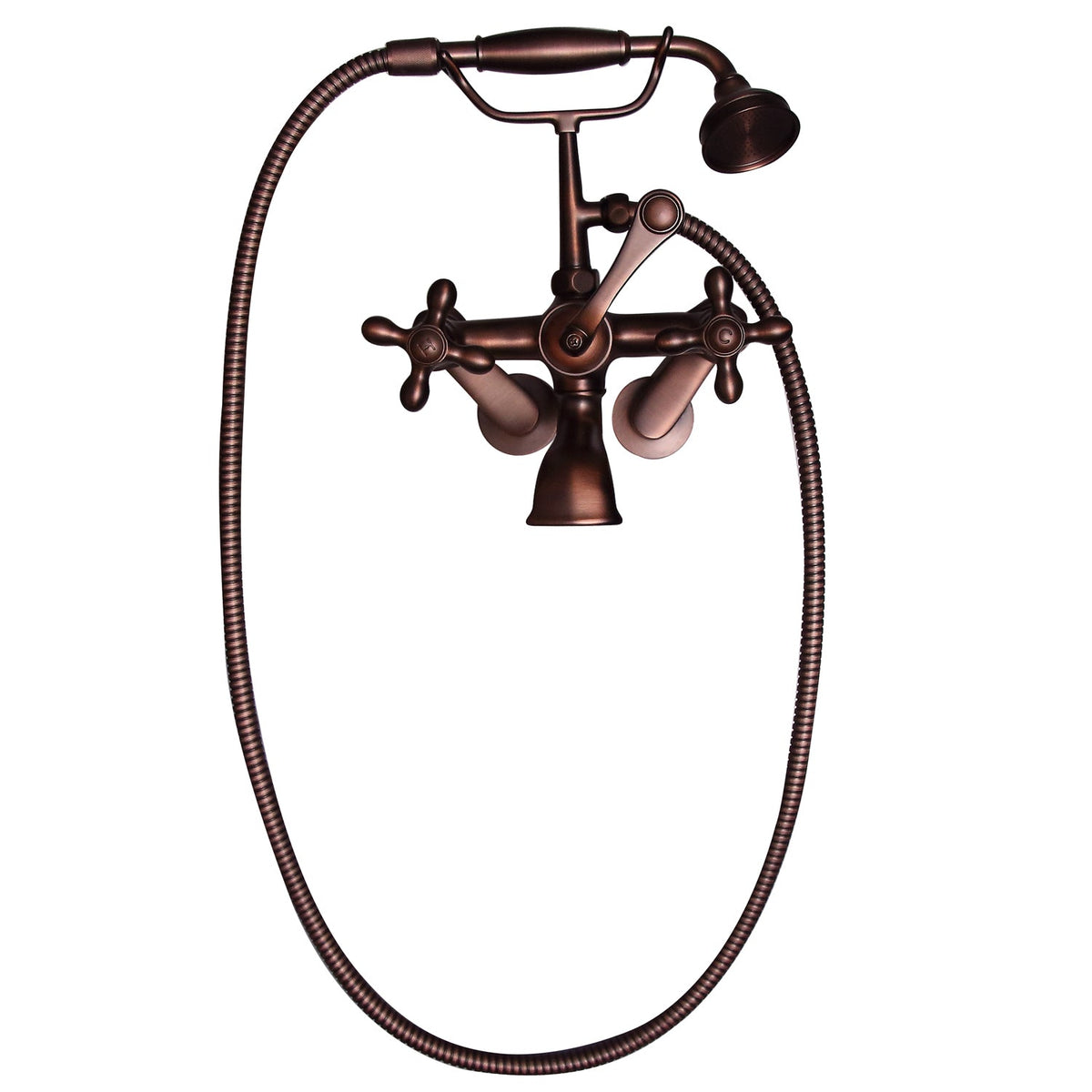 Antonio 55" Cast Iron Roll Top Tub Kit-Oil Rubbed Bronze Accessories ...